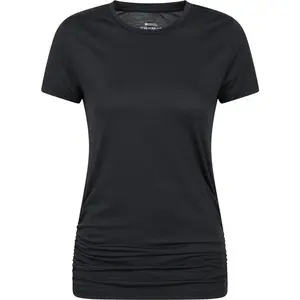 Mountain Warehouse Active Ruched Longline T-shirt - Black