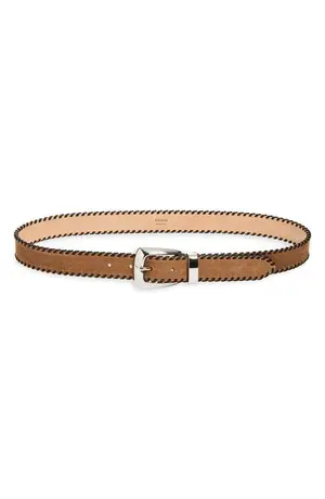 Khaite Benny Whipstitch Leather Belt - Dattero