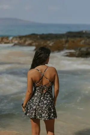 Geode Swimwear Sydney Crisscross Back Swim Dress