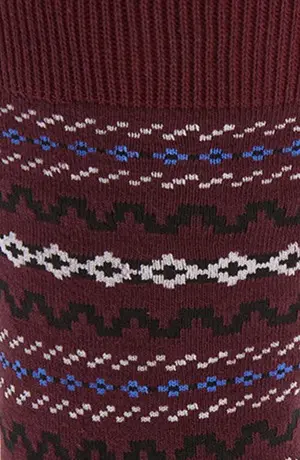 JW Anderson Fair Isle Crew Socks - Black