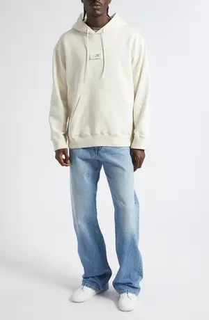 MAISON MARGIELA Cotton Hoodie With Drawstring Hood - Ecru