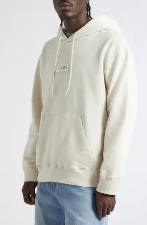 MAISON MARGIELA Cotton Hoodie With Drawstring Hood - Ecru