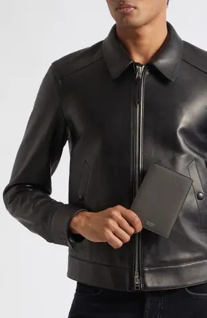 TOM FORD T-line Leather Passport Holder - Smoke Grey
