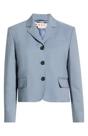 Marni Structured Twill Jacket - 00b36 Shadow