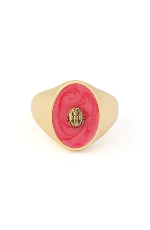 Kurt Geiger Eagle Enamel Signet Ring