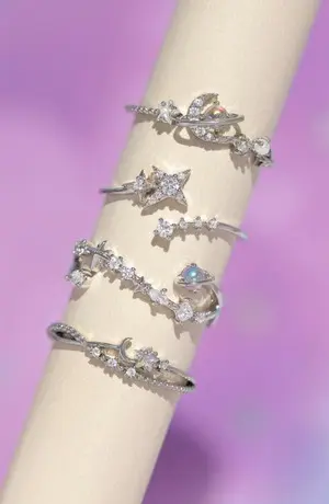 GIRLS CREW Interstellar Adjustable Ring - Silver