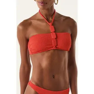 VIX PAULA HERMANNY Alix Bandeau Bikini Top - Red