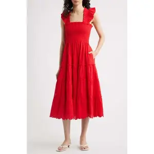 Hill House Home The Ellie Nap Midi Dress - Red