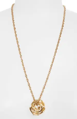 Oscar De La Renta Sculptural Nest Pendant Necklace