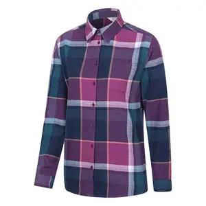 Mountain Warehouse Balsam Brushed Flannel Longline Shirt - Purple