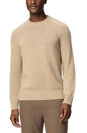 Paige Banuelo Bouclé Cotton Crewneck Sweater - Farro