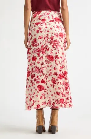 Isabel Marant Étoile Hilza Floral Burnout Devoré Georgette Maxi Skirt