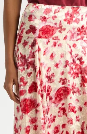 Isabel Marant Étoile Hilza Floral Burnout Devoré Georgette Maxi Skirt