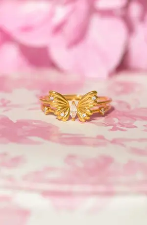 GIRLS CREW Perfect Fit Butterfly Ring Set