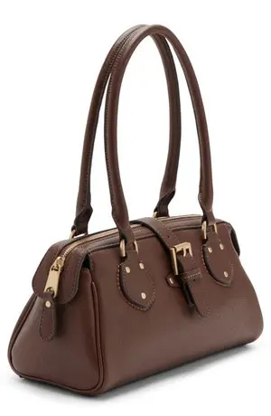 Mango Balboa Faux Leather Shoulder Bag - Brown