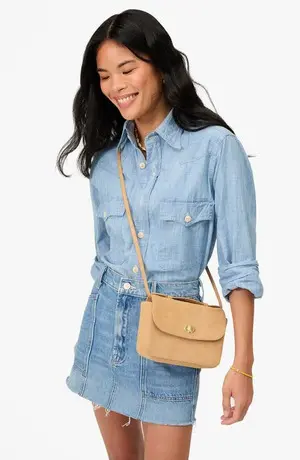 Clare V. Kathryn Suede Shoulder Bag