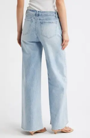 TRACTR Rhinestone Embellished Wide Leg Jeans