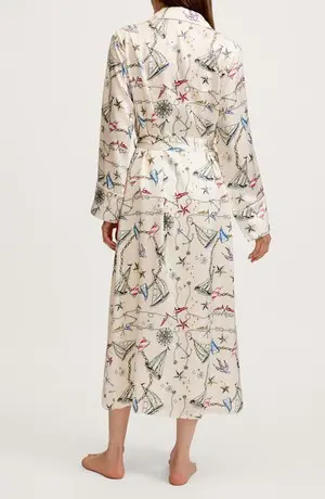 PETITE PLUME Silk Long Robe