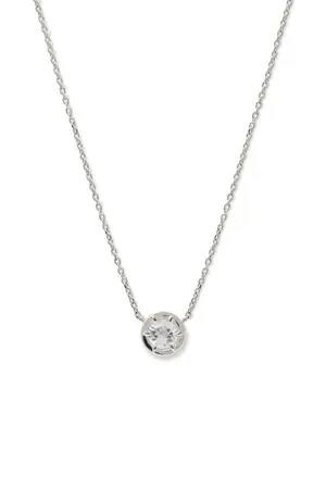 Anzie Melia Kate Topaz Pendant Necklace - Silver