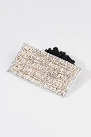 HAIR DRAMA CO Embellished Ponytail Holder - Silver