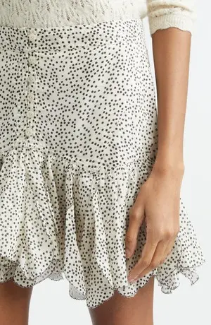 Isabel Marant Étoile Daneen Ruffle Cotton Miniskirt