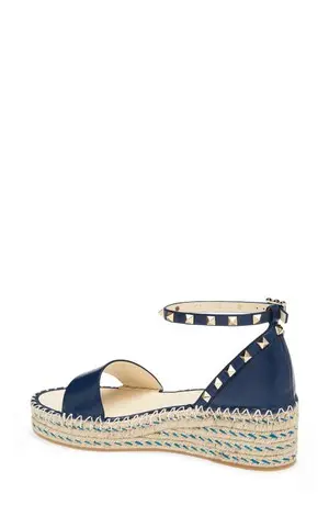Valentino Garavani Rockstud Espadrille Wedge Sandal