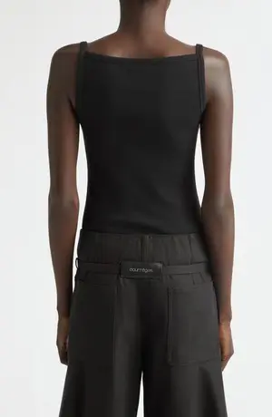 COURREGES 90s Rib Strap Tank