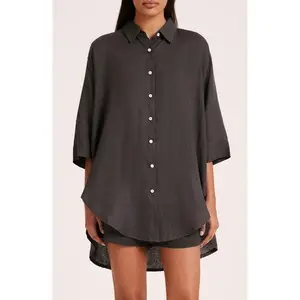 Nude Lucy Lounge Linen Longline Shirt