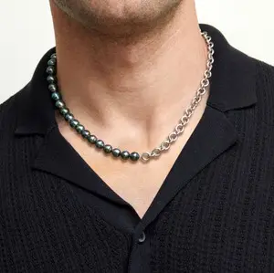 The Pearl Source Baroque Tahitian Pearl & Chain Necklace