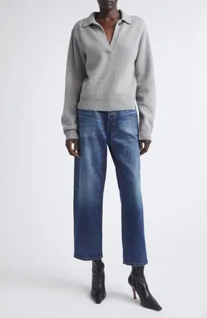HAIKURE Ash Johnny Collar Wool & Cashmere Sweater