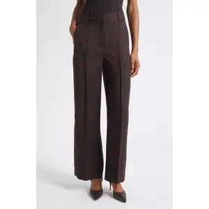 REISS Jodie Wide Leg Trousers - Grape