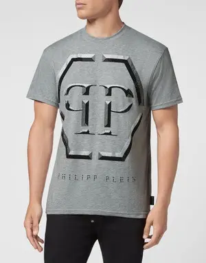 Philipp Plein T-shirt Round Neck Ss Comfort - Grey