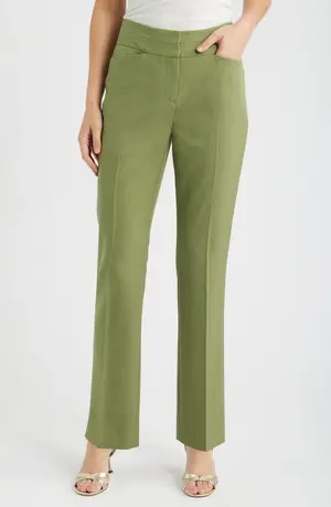 TAHARI ASL Flare Pants - Agave