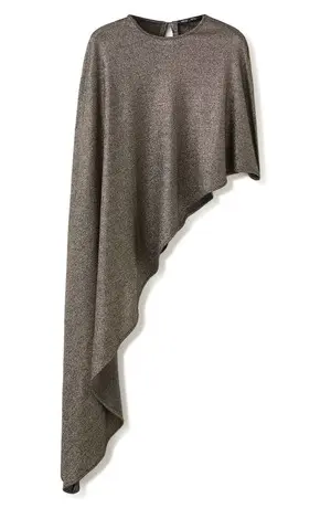 Mango Asymmetric Lurex Cape
