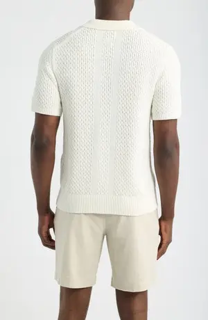 CHE Santino Textured Cotton Polo Sweater