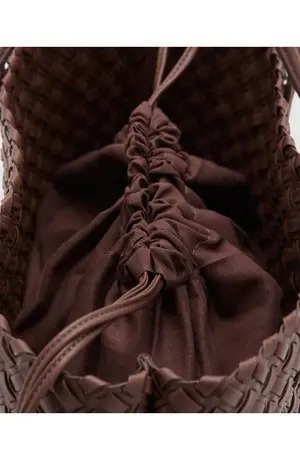 Mango Braided Faux Leather Tote Bag