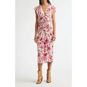 Isabel Marant Étoile Lyndsay Floral Burnout Devoré Georgette Midi Dress