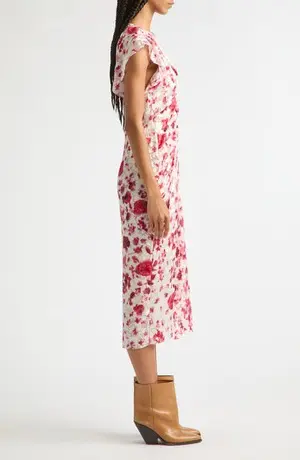Isabel Marant Étoile Lyndsay Floral Burnout Devoré Georgette Midi Dress