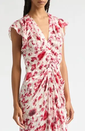 Isabel Marant Étoile Lyndsay Floral Burnout Devoré Georgette Midi Dress