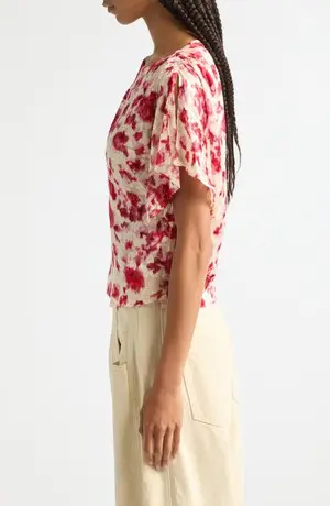 Isabel Marant Étoile Hervane Floral Burnout Devoré Georgette Top