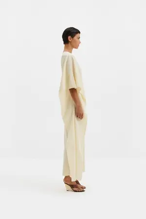 MALINA Janna Knitted V-neck Maxi Kaftan