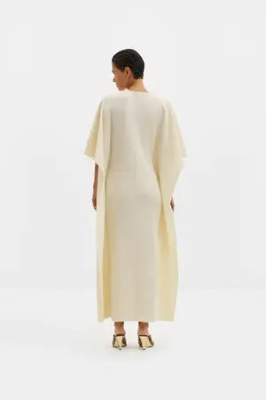 MALINA Janna Knitted V-neck Maxi Kaftan