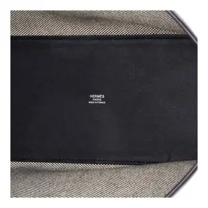Hermès Cabas H En Biais Tote Canvas With Leather 40