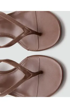 Mango Kitten Heel Thong Sandal