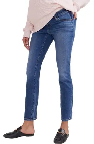 Hatch Collection The Slim Maternity Jean - Indigo