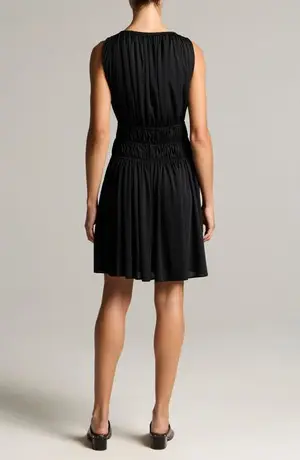 Vince Smocked Waist Minidress