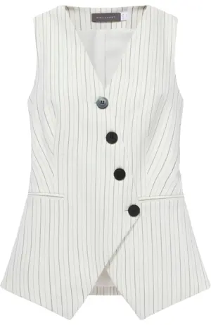 Mint Velvet Pinstripe Asymmetric Waistcoat