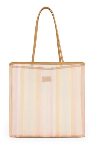 MANSUR GAVRIEL Large Filo Stripe Mesh Tote - Sunset Multi