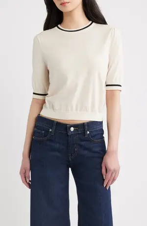 FRAME The Gathered Sweater - Cream Multi