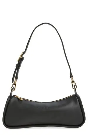 Longchamp Roseau Leather Shoulder Bag - Black